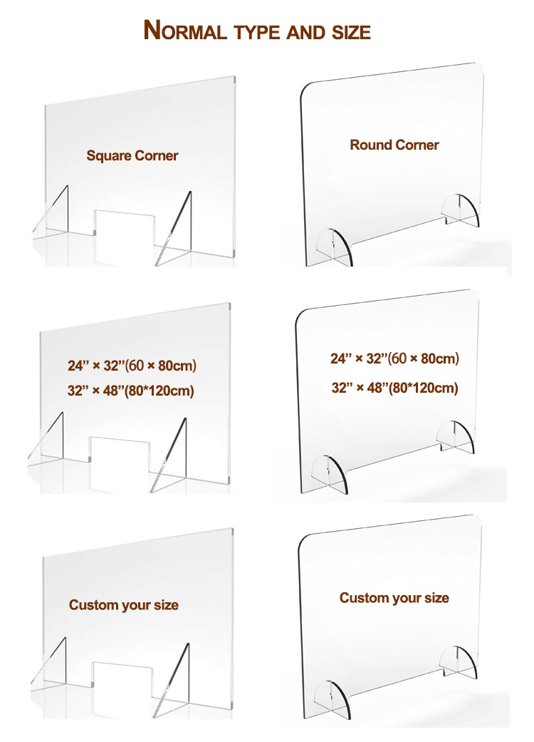 Buy China Wholesale Custom Clear Acrylic Partition Shield Barrier For ...