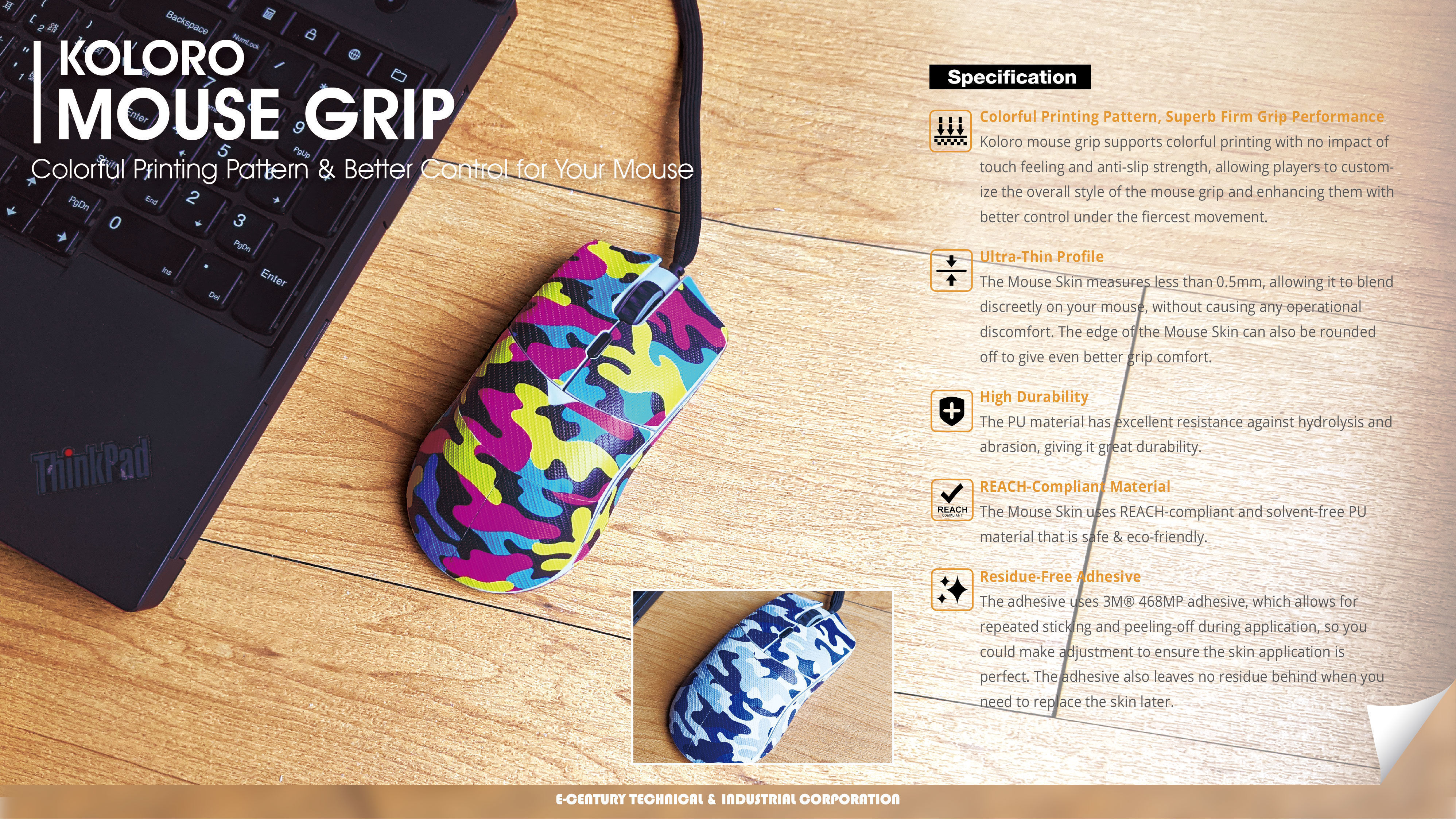 Buy Wholesale Taiwan Grip Tape, Koloro Mouse Grip, Customize Printing ...