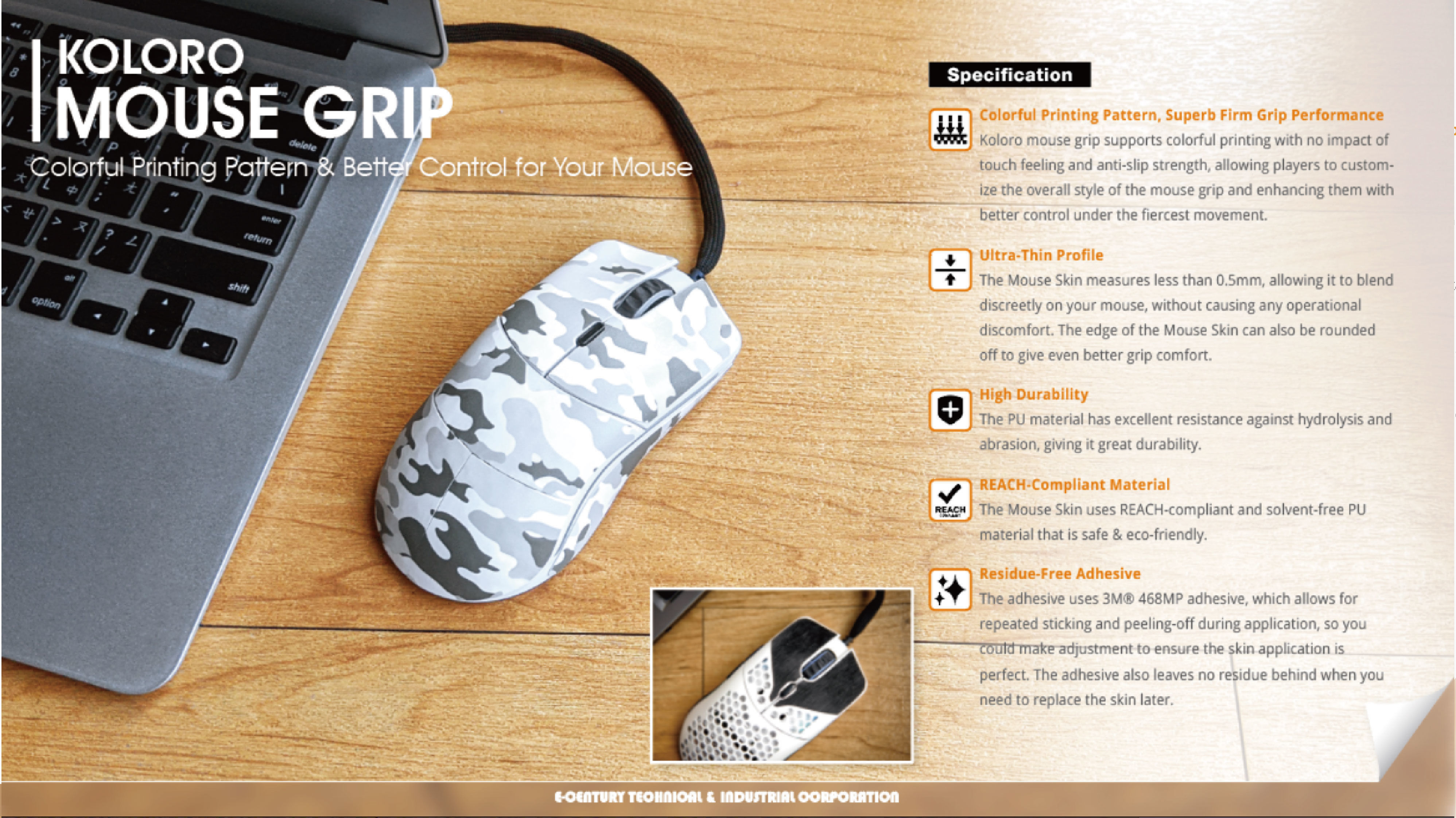 Buy Wholesale Taiwan Grip Tape, Koloro Mouse Grip, Customize Printing ...