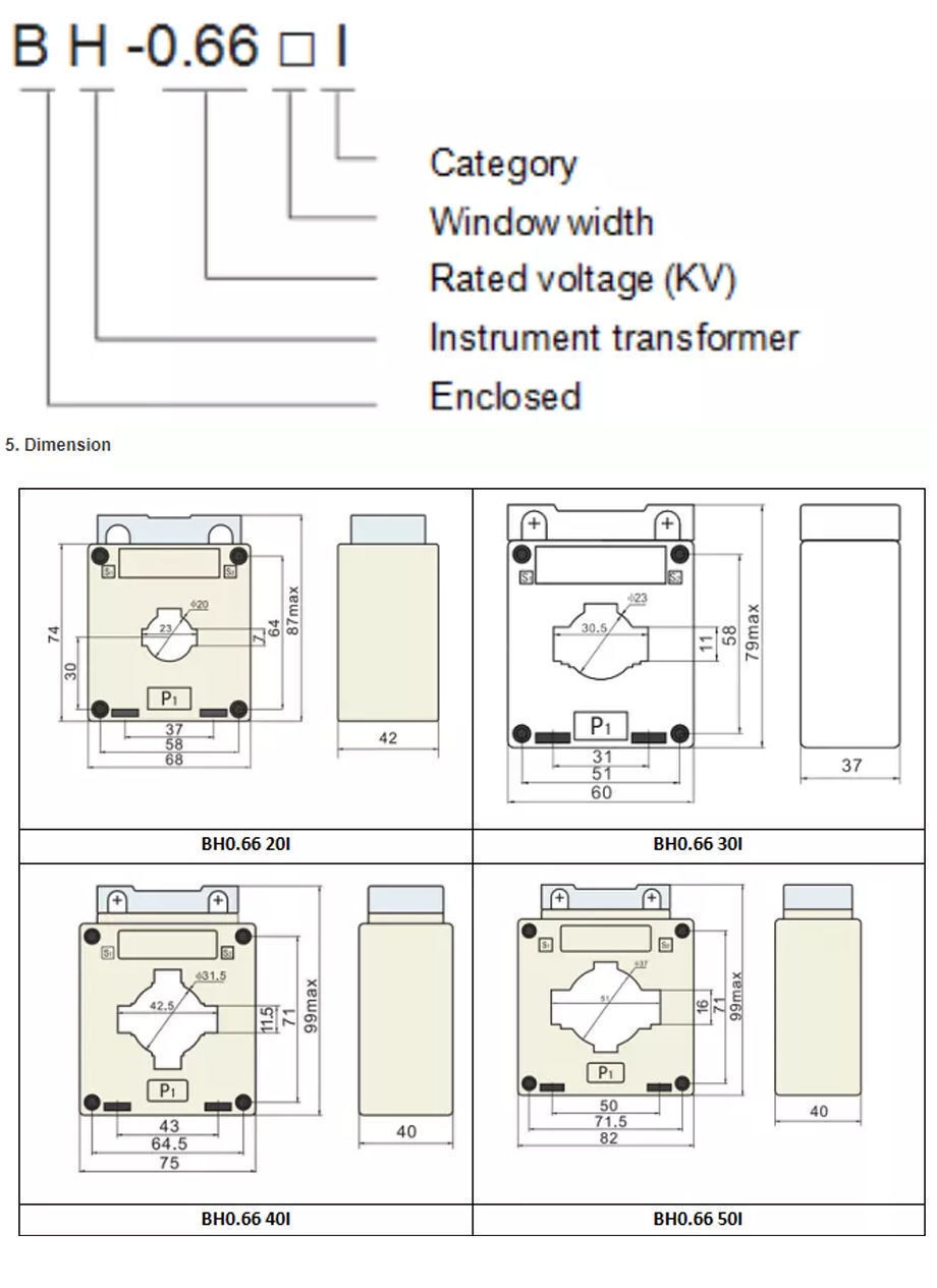 Buy Wholesale China Factory Sale Square Hole Bh0.66-40i 750/5 Current ...