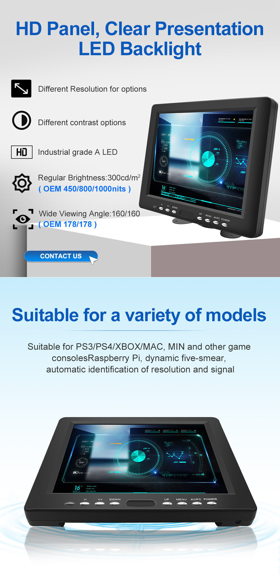 Buy Wholesale China Oem 8-inch Touch Screen Lcd Display,emebeded Or ...