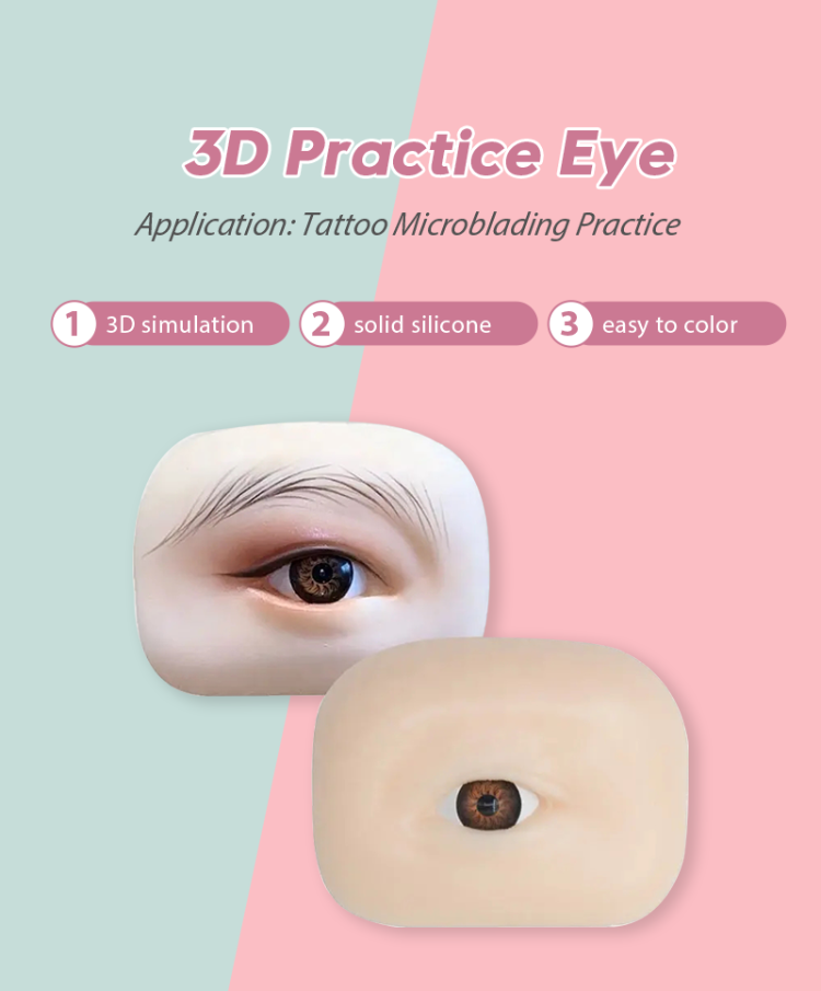 Wholesale Soft Makeup Practice Board Eyebrow Silicone Microblading ...