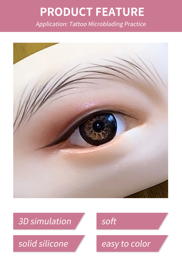 Wholesale Soft Makeup Practice Board Eyebrow Silicone Microblading ...