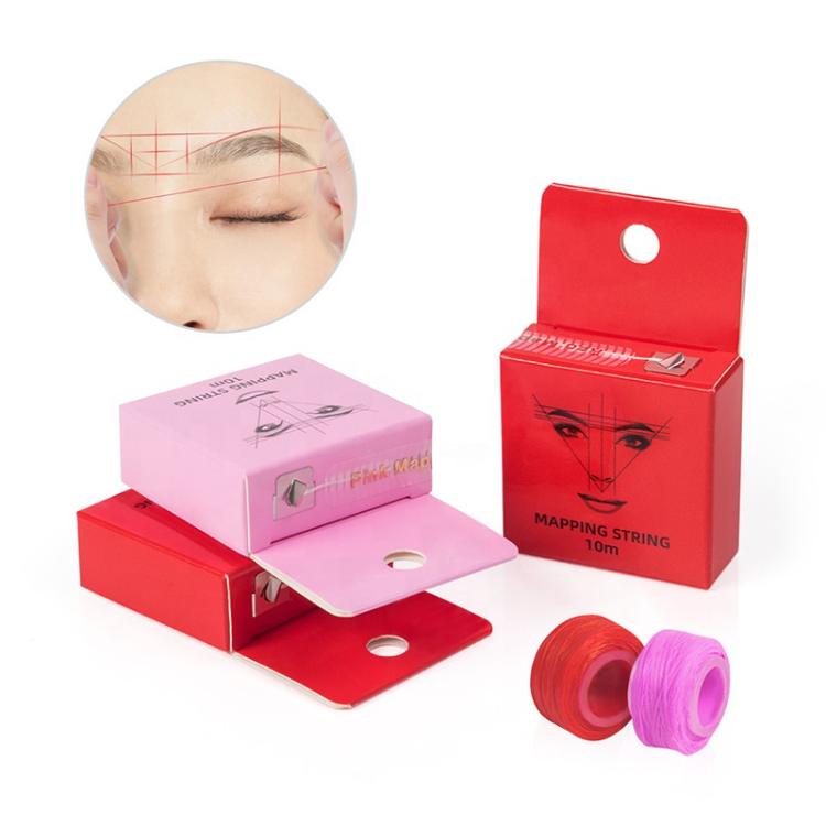 Buy Wholesale China Private Label 10m Pre-inked Microblading Mapping String Pink White Brown ...