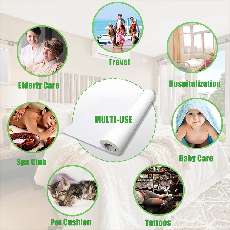 Disposable Massage Hospital Bed Fitted Sheets Spa In Roll Breathable ...