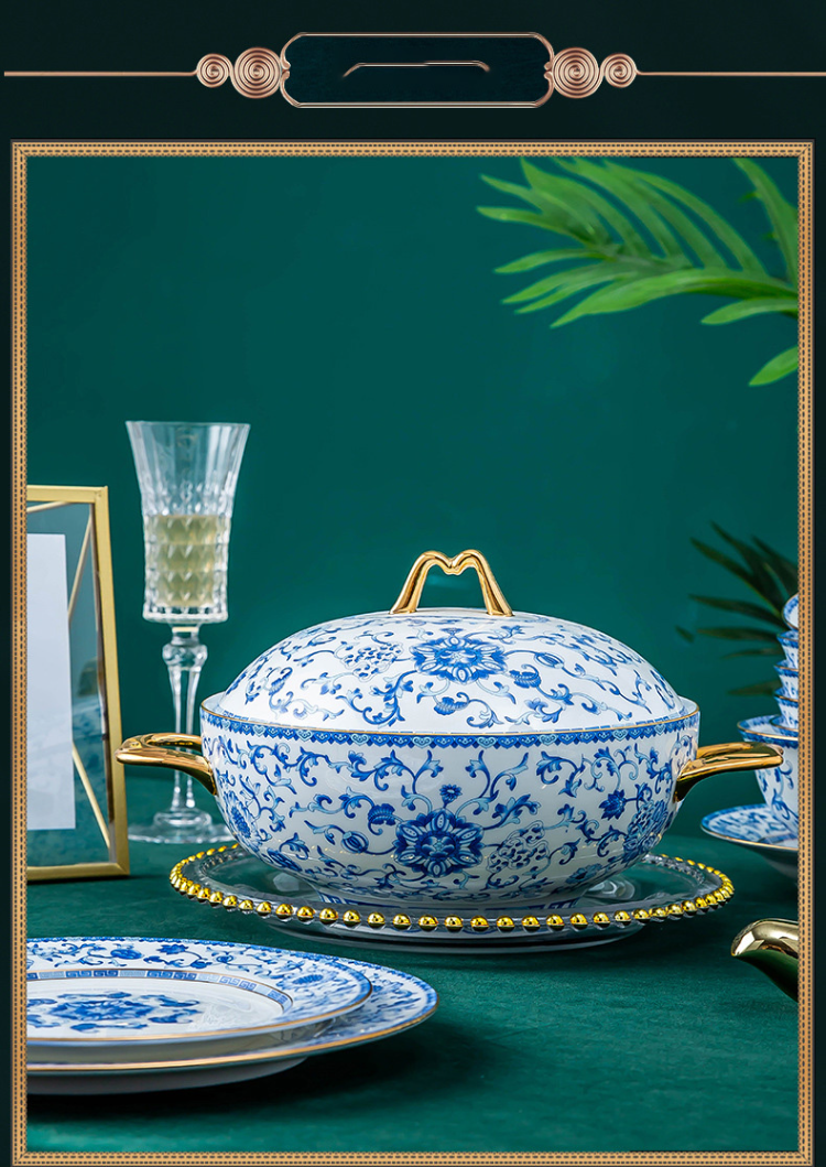 Wholesale European Simple Fengyu Classic Enamel Porcelain Dinnerware ...