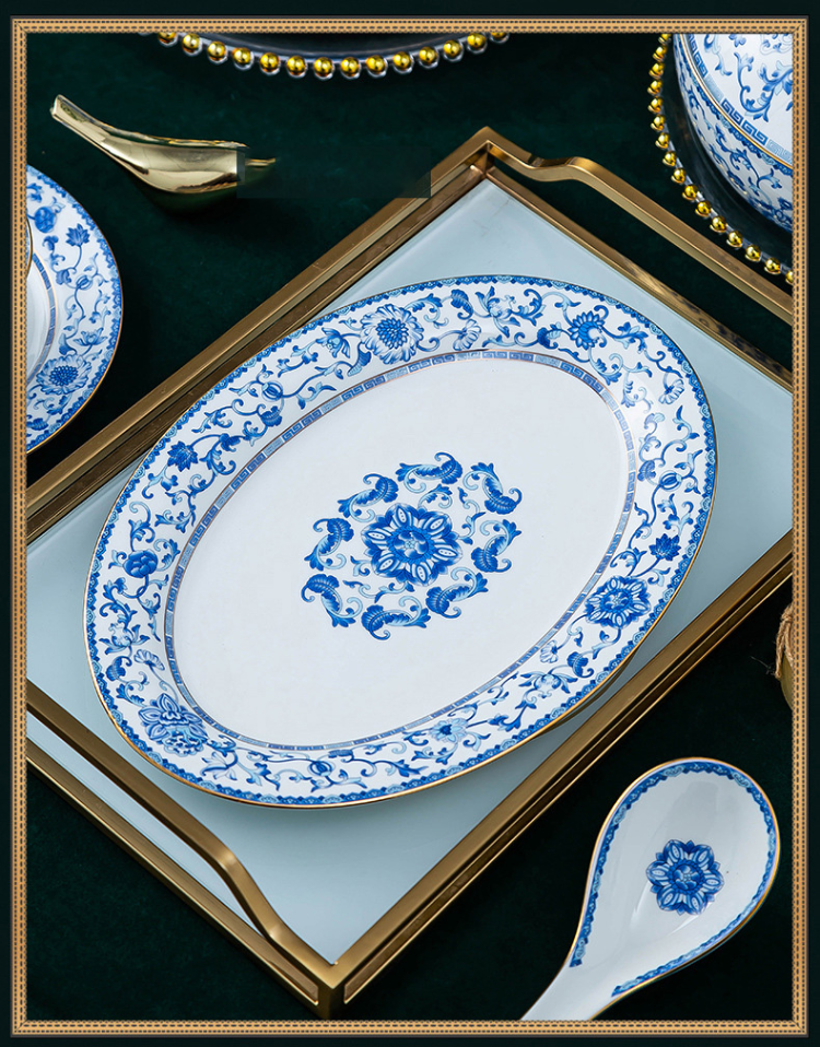 Wholesale European Simple Fengyu Classic Enamel Porcelain Dinnerware ...