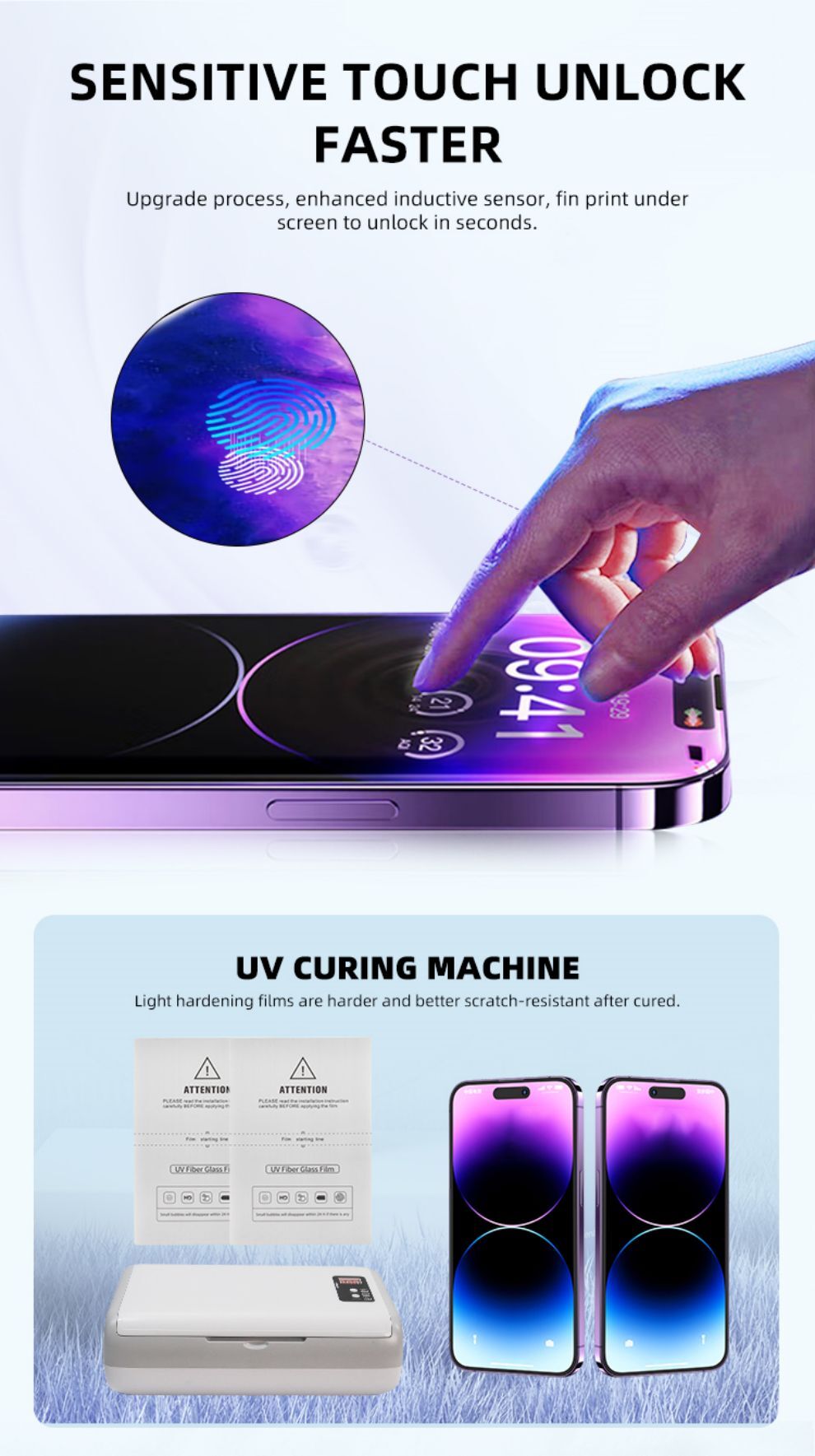 Buy Wholesale China High Transparent Uv Screen Protector 5h Uv Curved ...