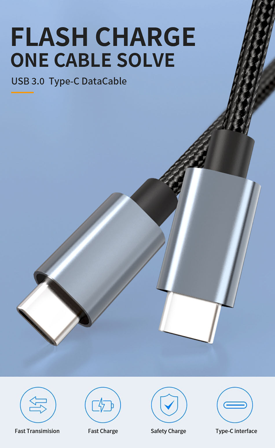 Buy Wholesale China Factory Latest Sr Design Braided Usb-c Cable For ...