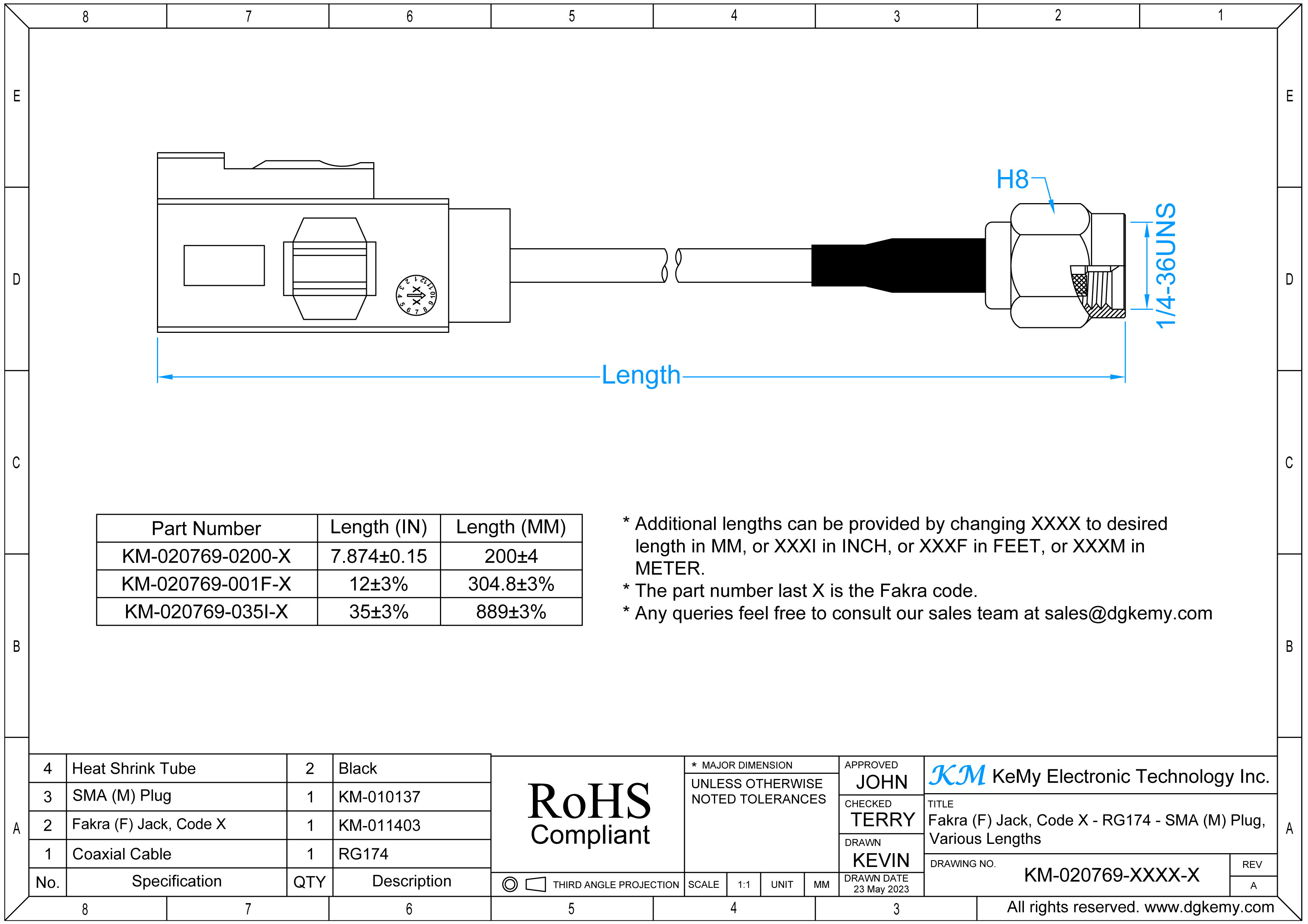 Buy Wholesale China Fakra Smb Female Jack Code Z To Sma Male Plug Connector With Rg-174 Rf ...