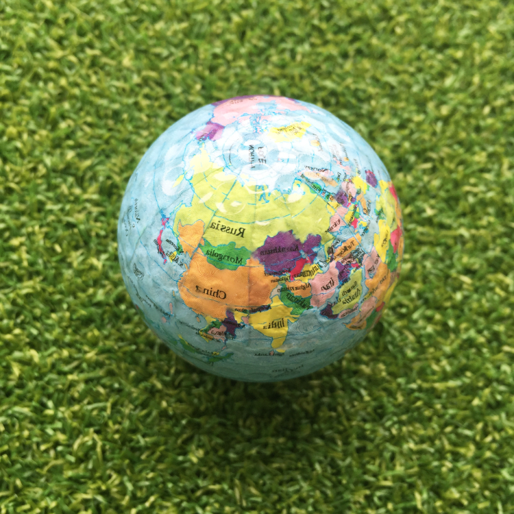 Custom Personalized Globe Printed Golf Balls Biodegradable Eco Friendly ...