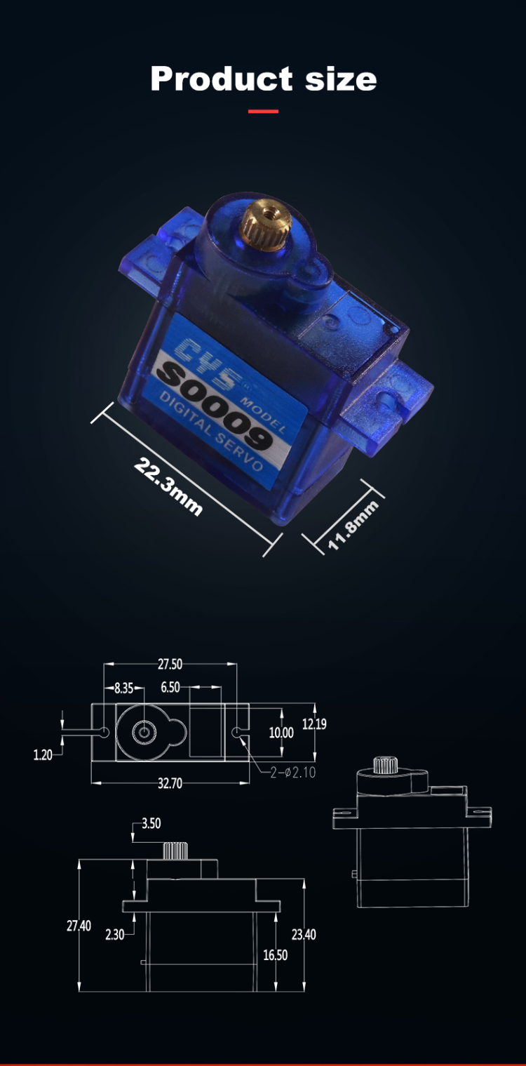 Buy Wholesale China Mini Size Design Plastic Rc Airplane Servo Digital Micro Servo Iron Core ...