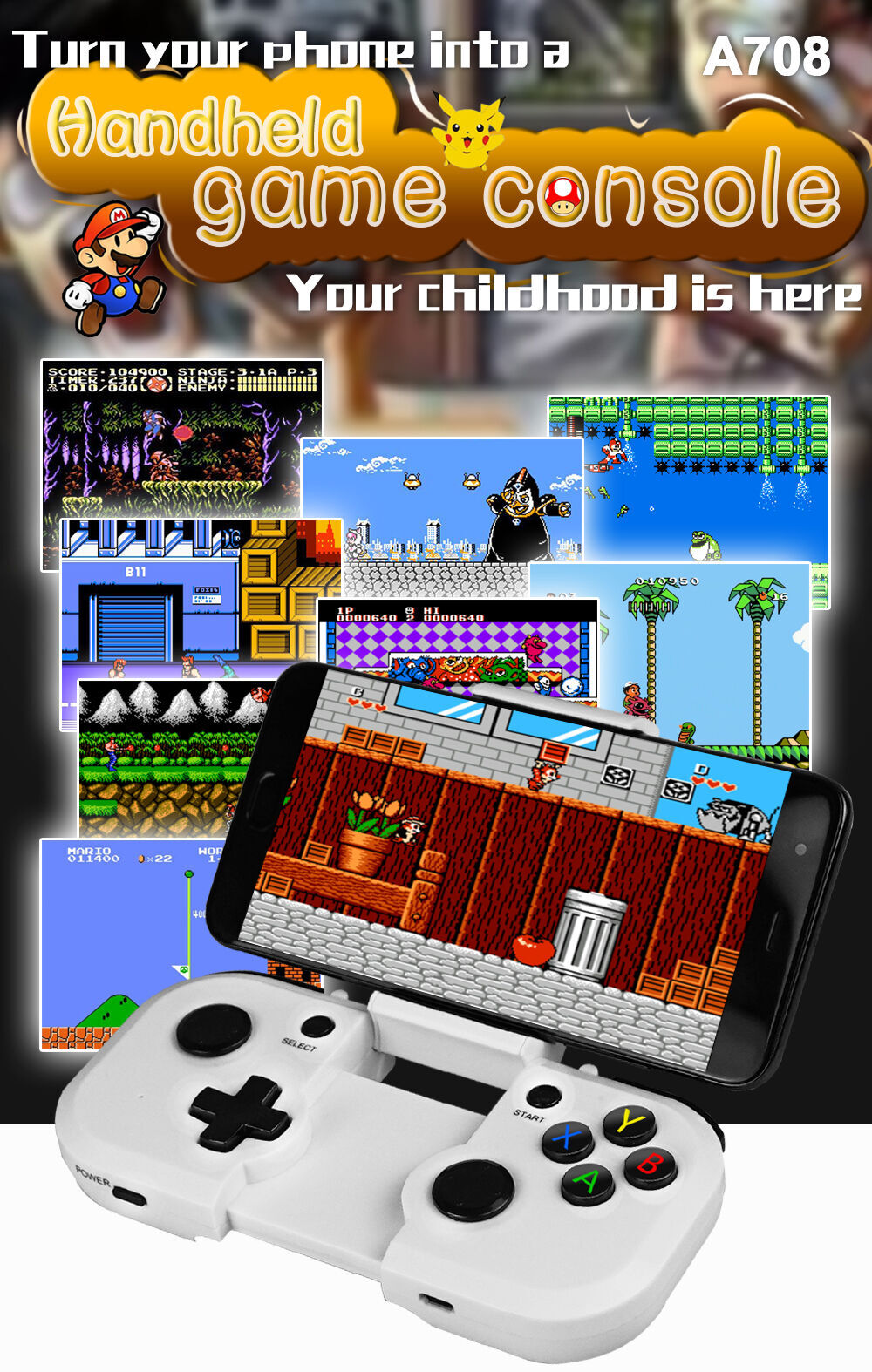 Qeome Light Weighted Portable Game Controller For Android/ios/pc/ps3 ...