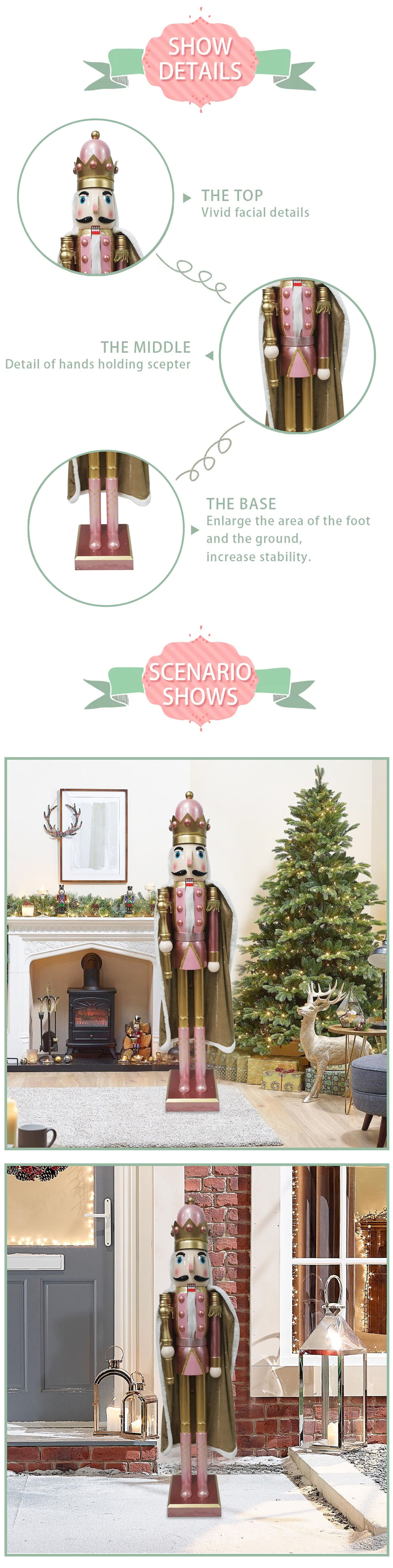 Buy Wholesale China Factory Price 1.2m Christmas Nutcracker Pink Body ...