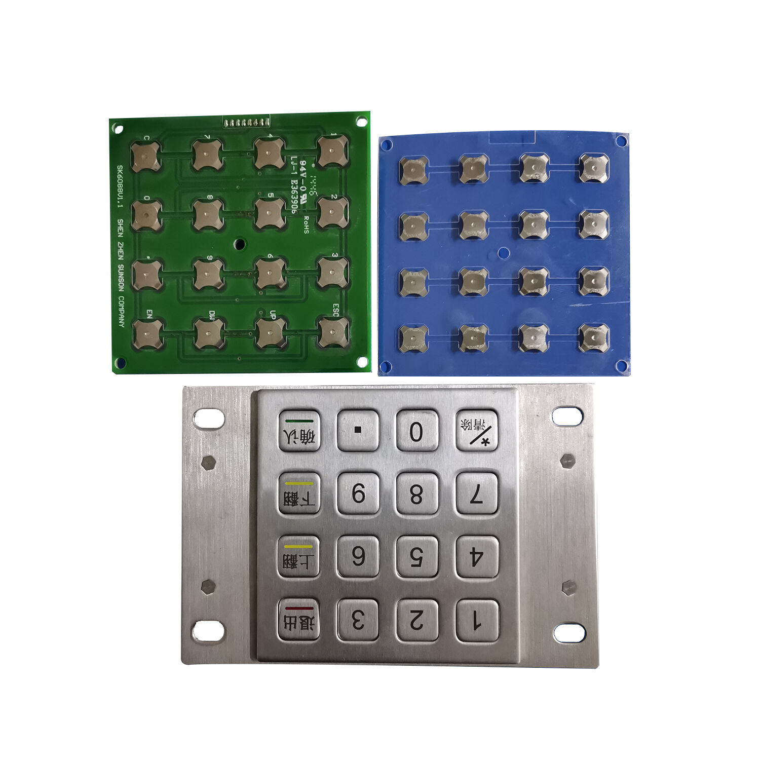 Buy Wholesale China Metal Dome Array With 3-m Adhesive Pet For Bank ...