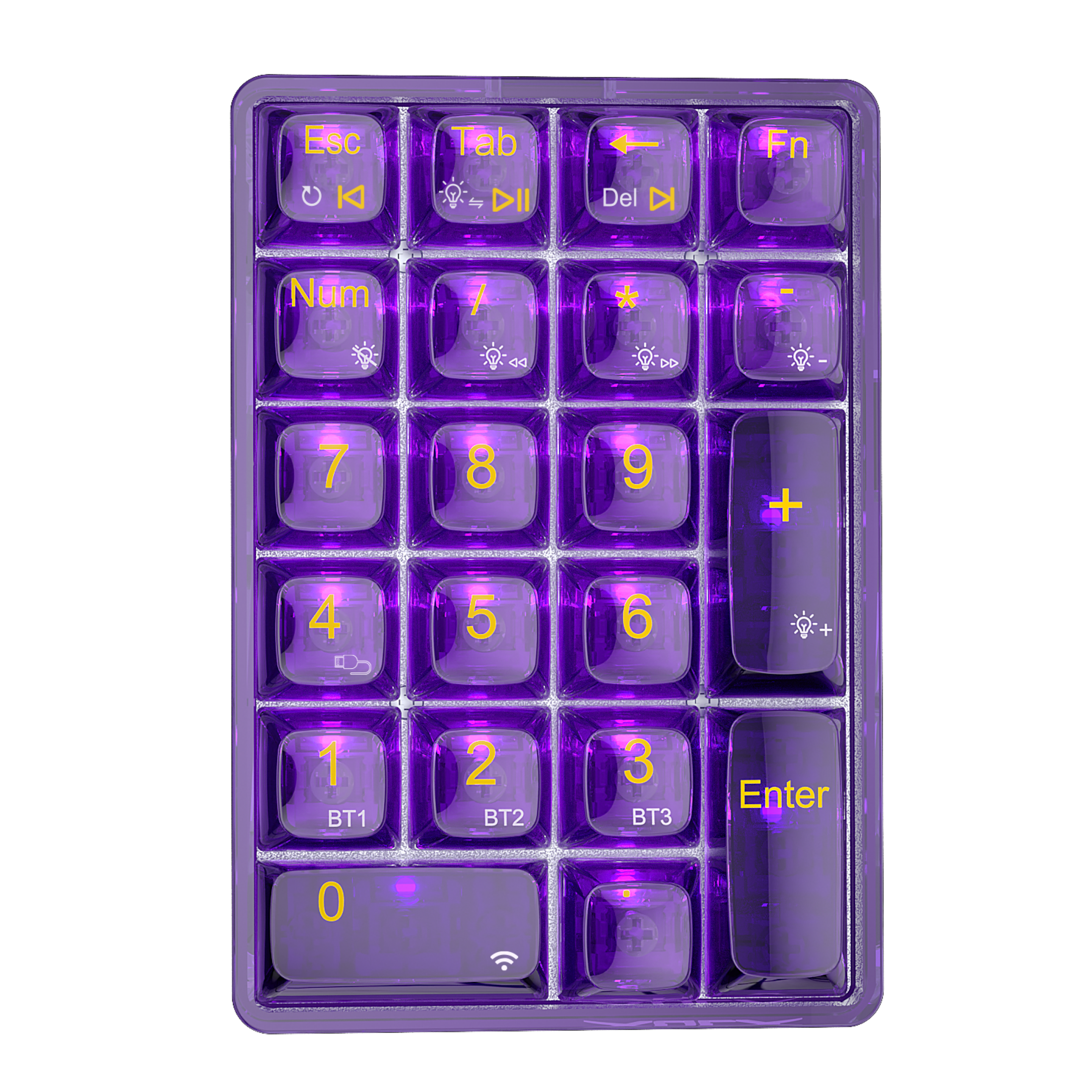 Buy Wholesale China Tri-mode Rechargeable Crystal Keycaps Numeric ...