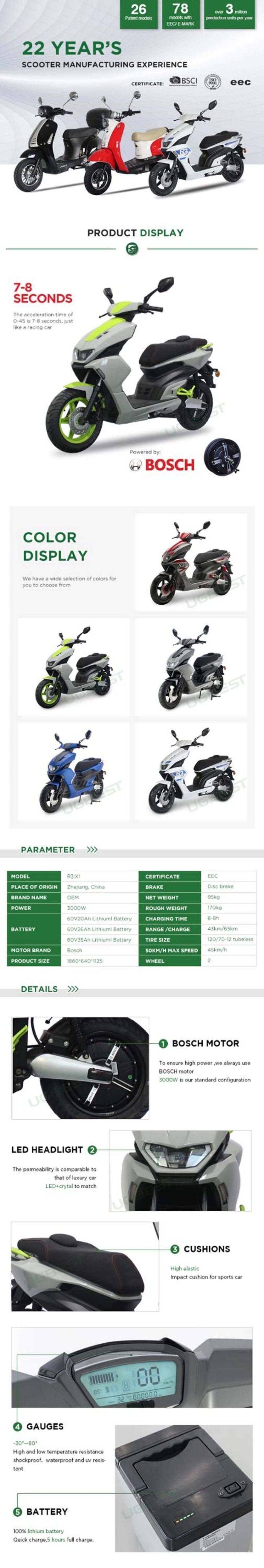 85km/h 4000w Electric Scooter Ad Tech Motor E-scooter Popular Design ...