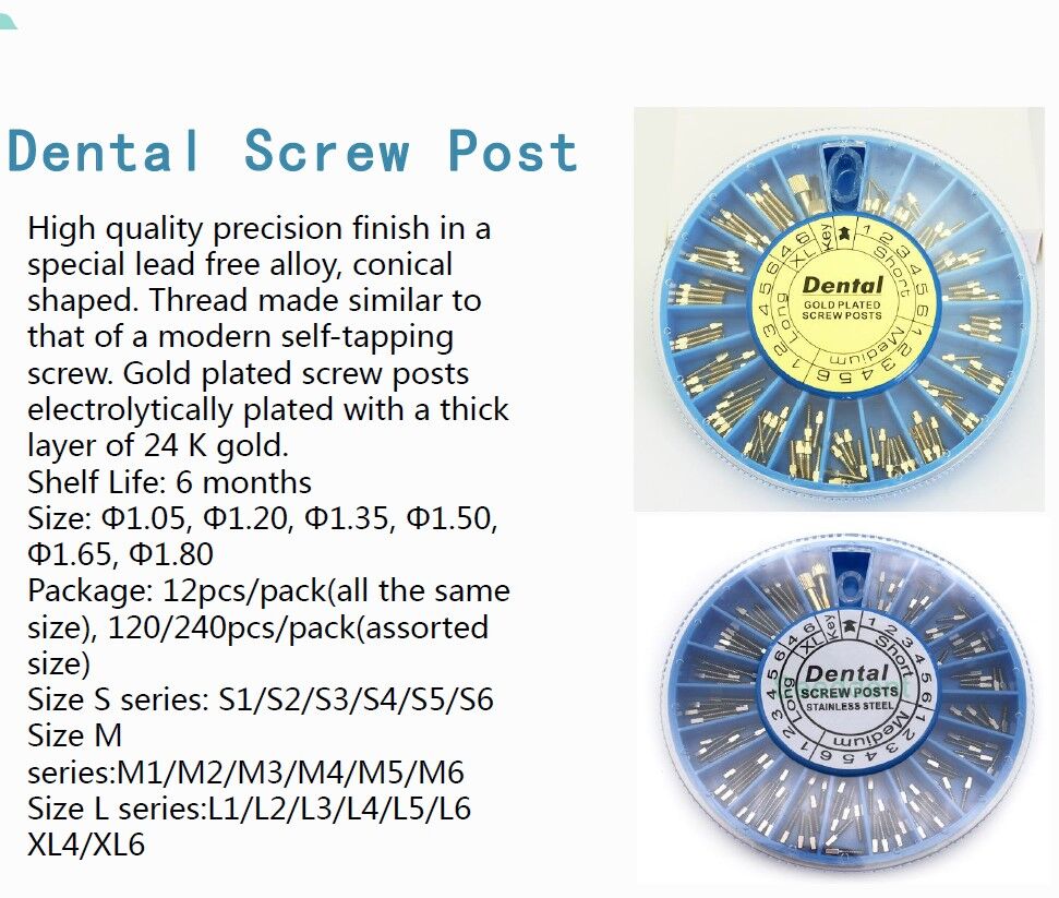 Buy Wholesale China Dental Screw Post 1kit Dental Instrument Endodontic ...