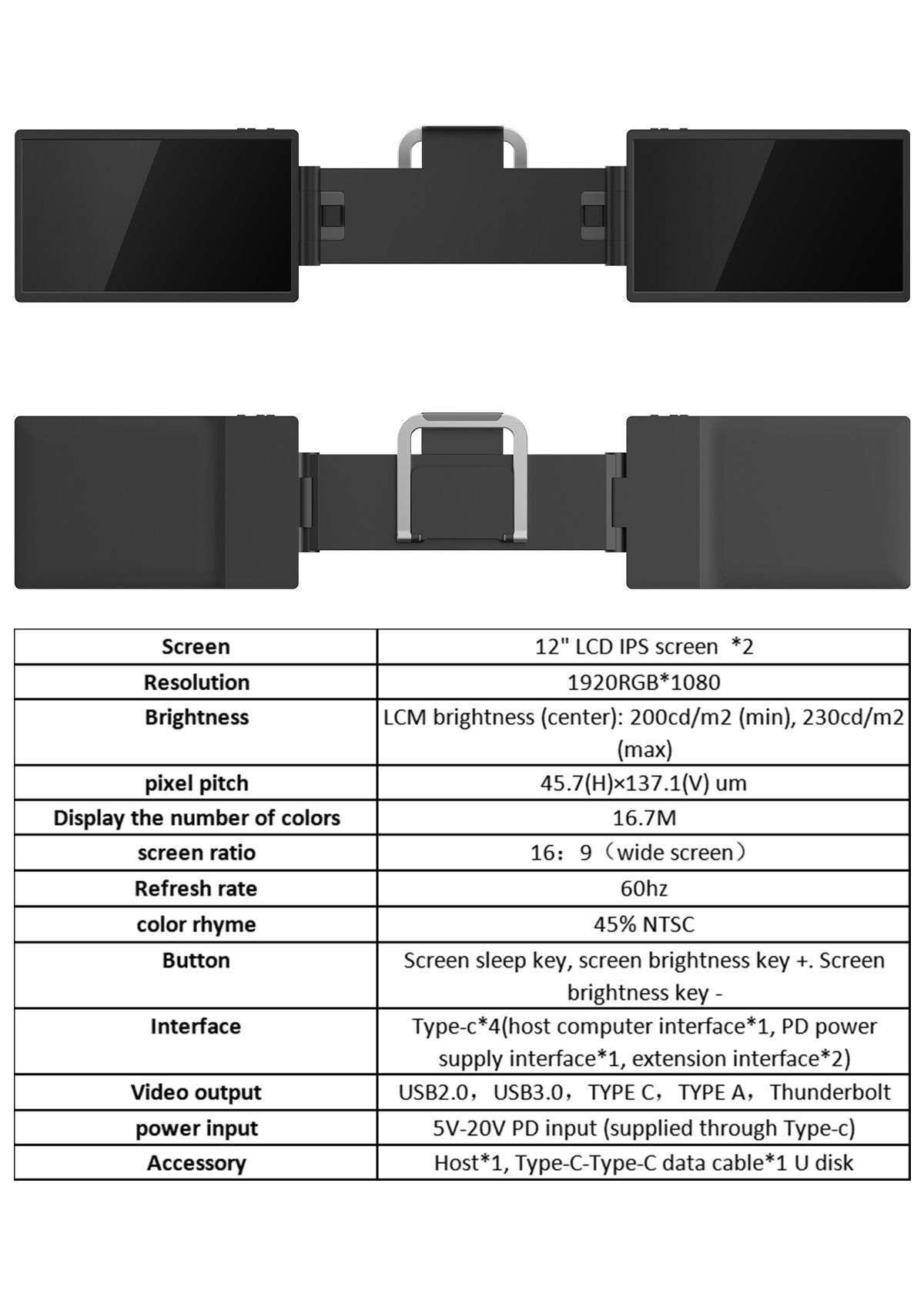 Buy Wholesale China Triple Portable Monitor Fhd 1080p Hdr Ips Laptop ...