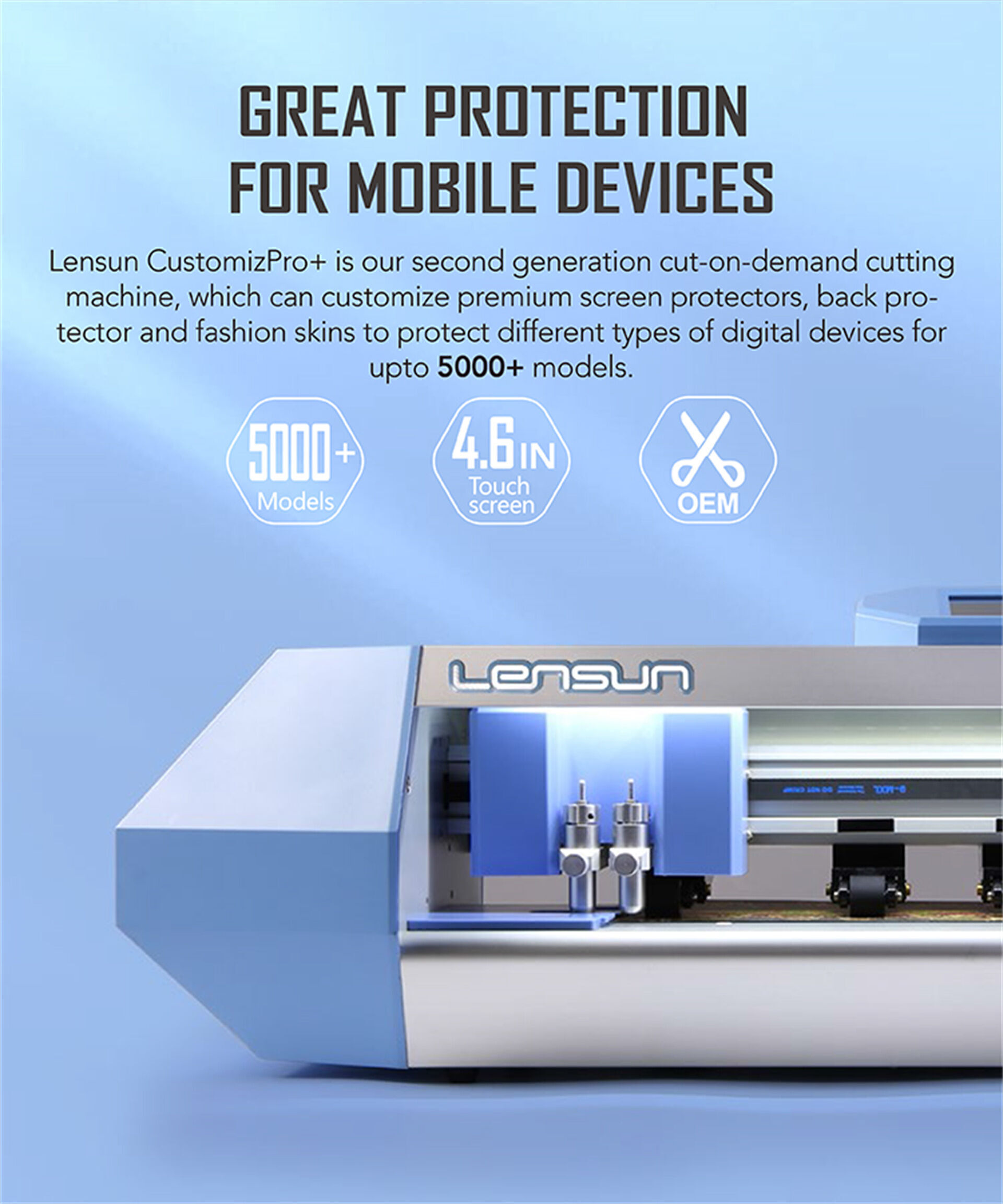 Lensun High Grade Screen Protector Cutting Machine,custom Nano Screen ...