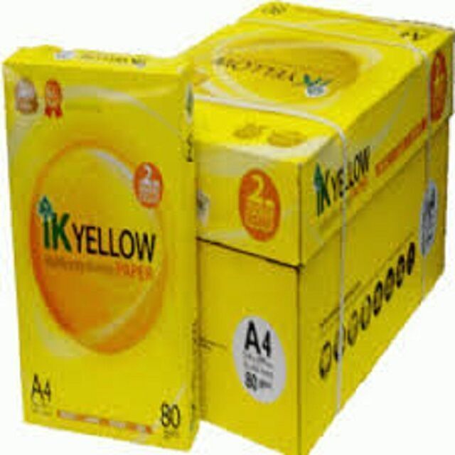 Ik Yellow A4 Paper One 80 Gsm Copy Paper / A4 Copy Paper 75gsm ...