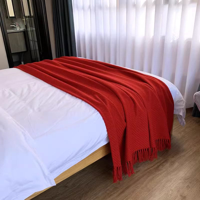 Buy Wholesale China Nordic Bed Towel Bed Tail Towel Dark Brown ...