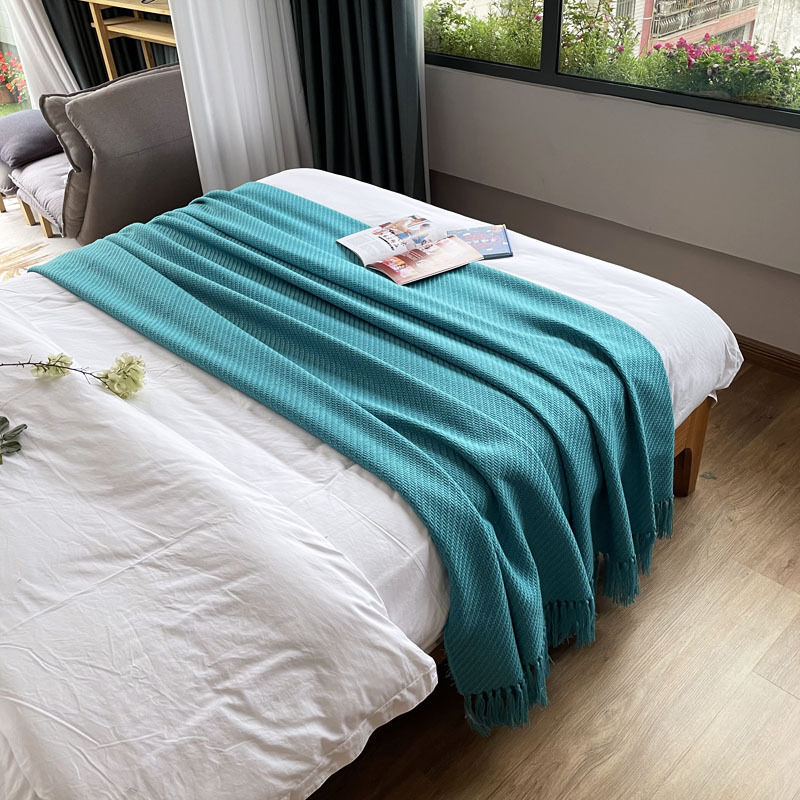 Buy Wholesale China Nordic Bed Towel Bed Tail Towel Dark Brown ...