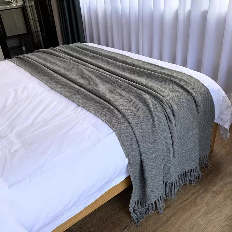 Buy Wholesale China Nordic Bed Towel Bed Tail Towel Dark Brown ...