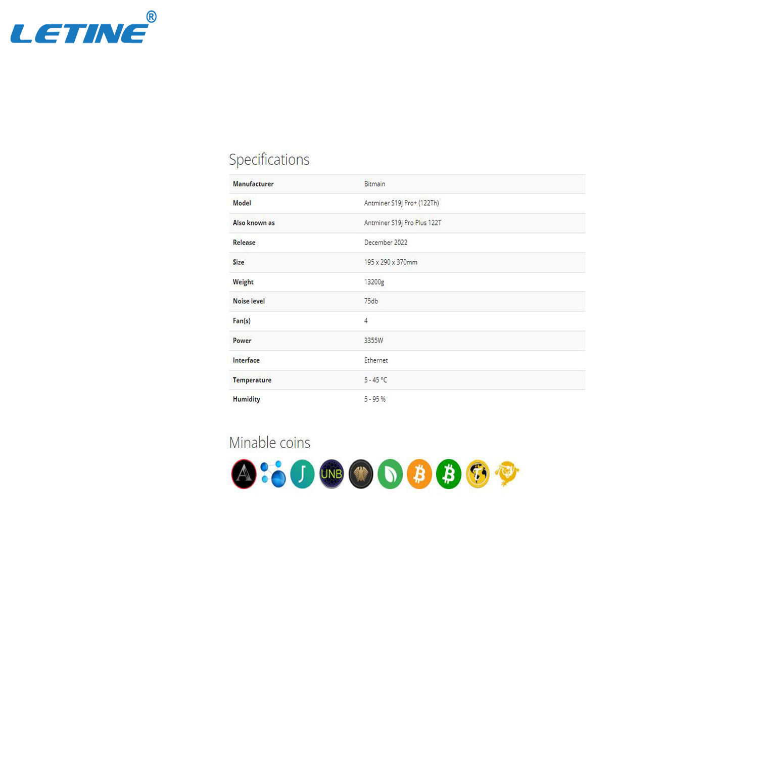 Pre-order Antminer S19j Pro+ 122th Bitmain Asic Miner - Expore China ...