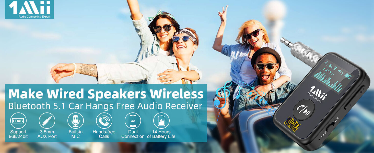 Buy Wholesale China 1mii Aux Bluetooth Adapter For Car, Bluetooth 5.1 ...