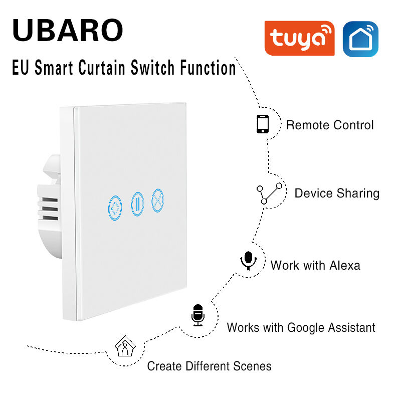 Buy Wholesale China Hot Eu Smart Curtain Switch Black White Crystal ...