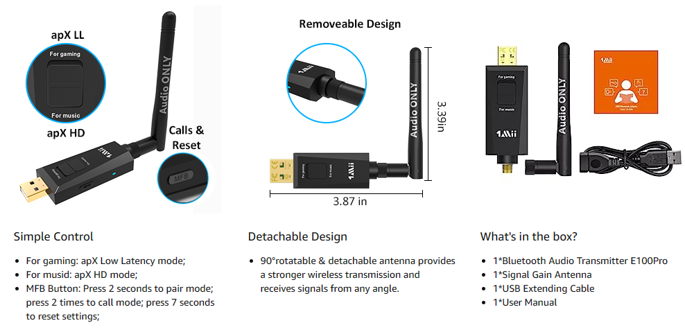 Buy Wholesale China 1mii Usb Bluetooth Adapter For Pc Mac Laptop Ps5 ...