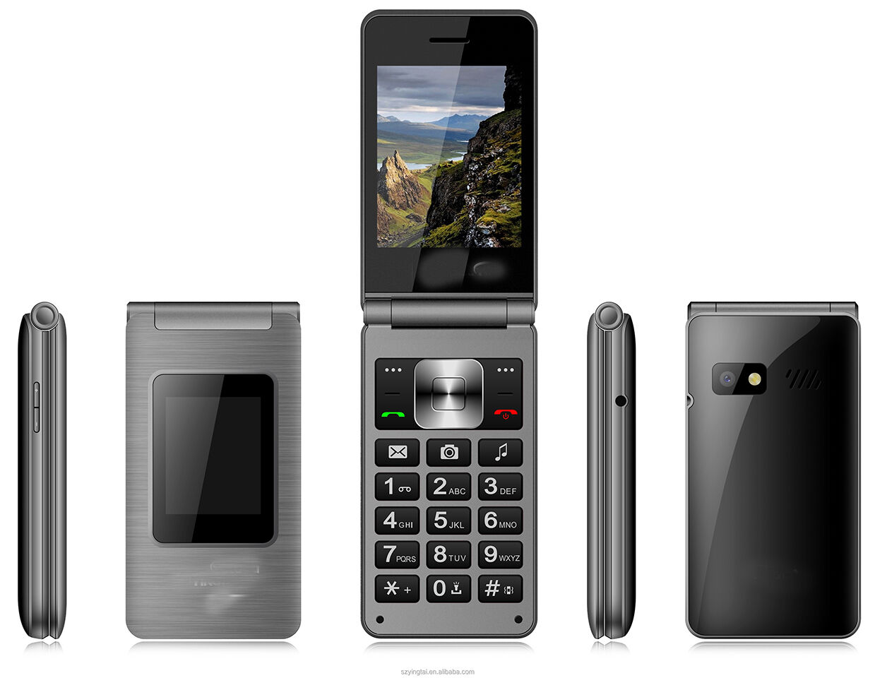 Buy Wholesale China Factory Oem Unlocked Dual Screen 4g Flip Feature ...