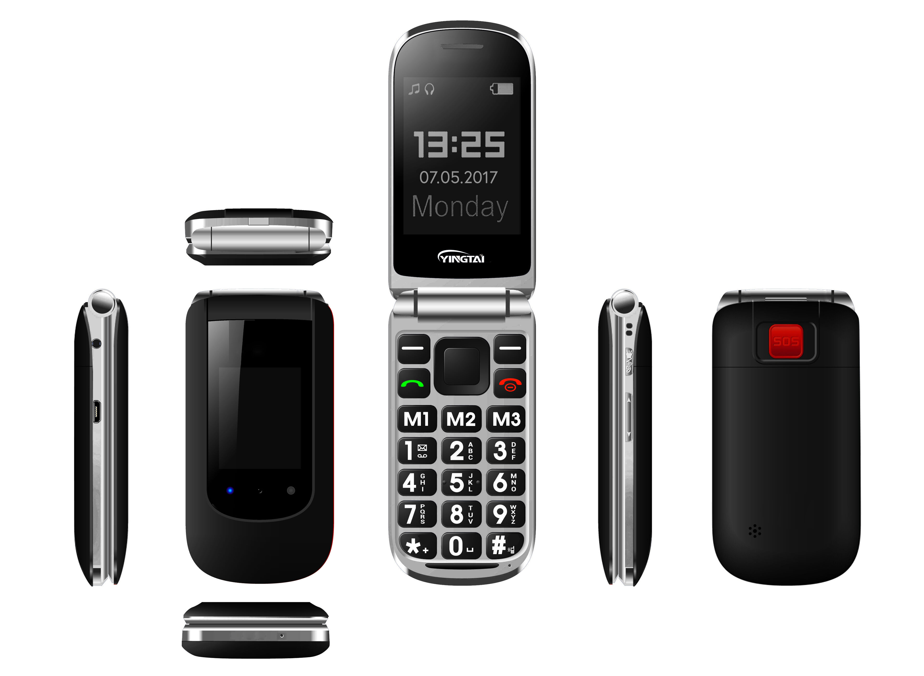 Compre Spreadtrum T107 Mocor Característica Sistema De Teléfono 4g Flip ...