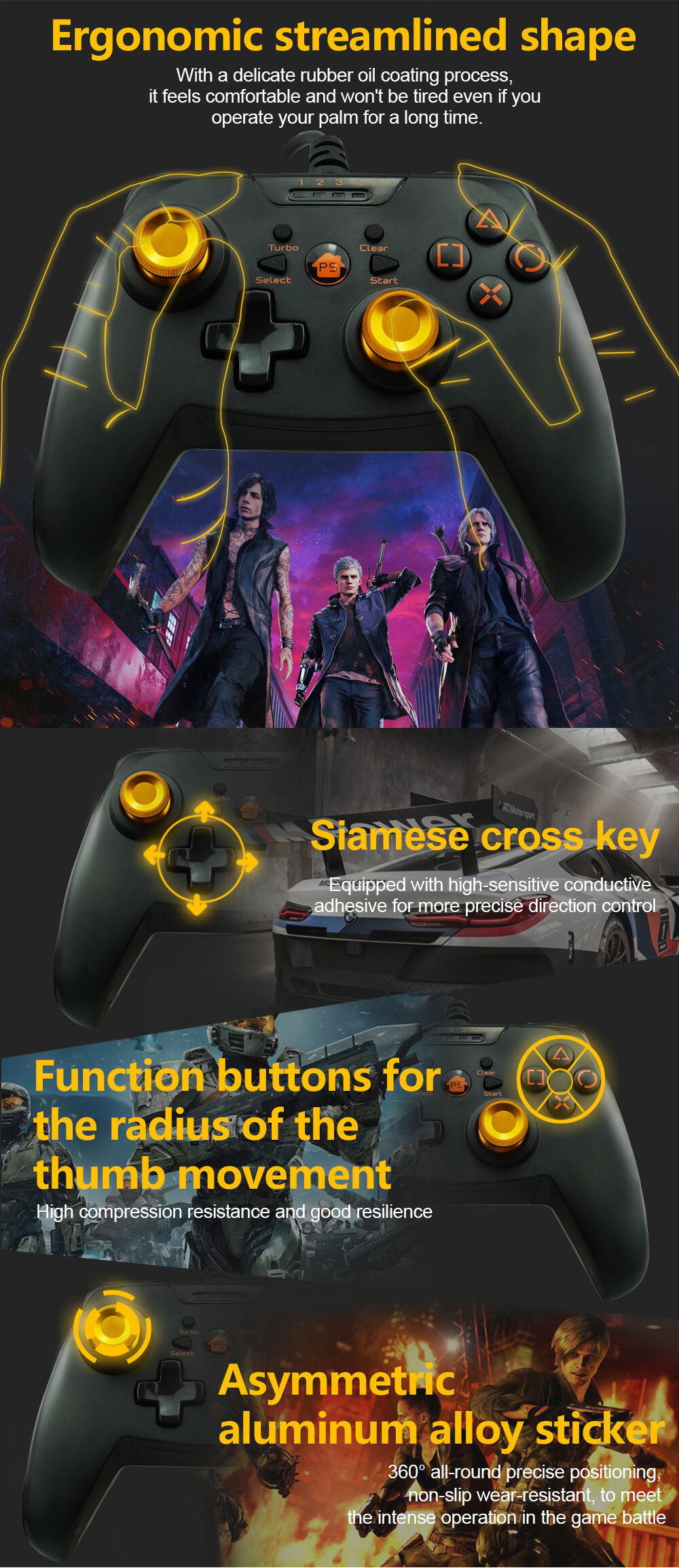 Wholesale Android Wired Game Controller For Pc Joystick / Pc Game - Buy ...