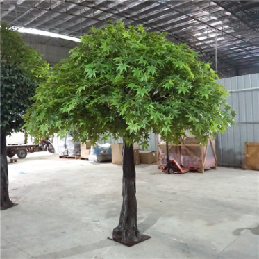 Outdoor Green Plastic Trees Giant Decor Maple Tree Artificial ...