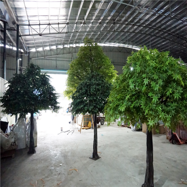 Outdoor Green Plastic Trees Giant Decor Maple Tree Artificial ...