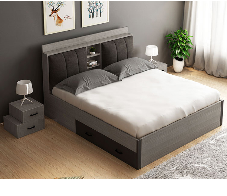 New Design Wooden Bedroom Furniture Mdf Platform Bed Base Set ...