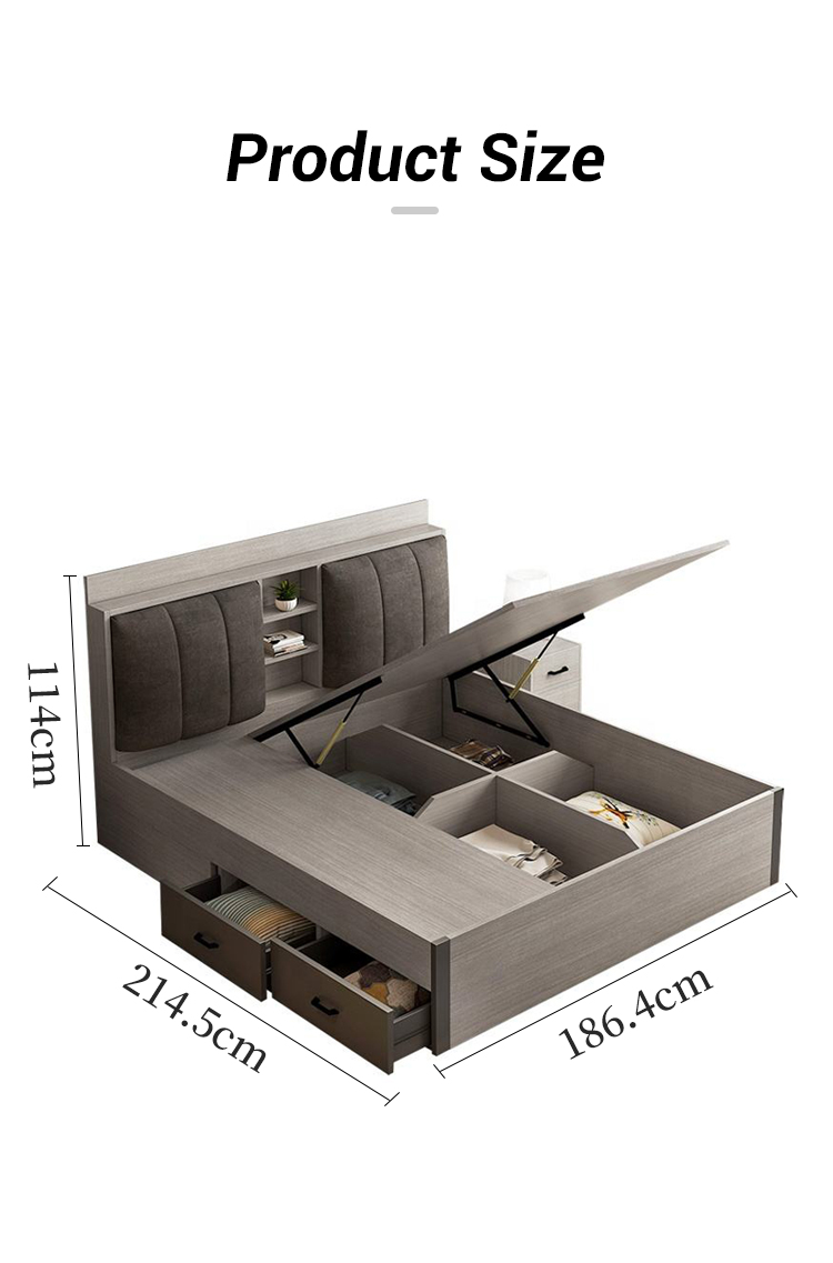New Design Wooden Bedroom Furniture Mdf Platform Bed Base Set ...