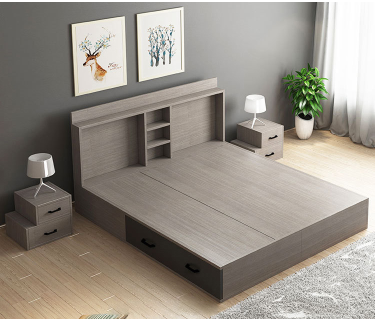 New Design Wooden Bedroom Furniture Mdf Platform Bed Base Set ...