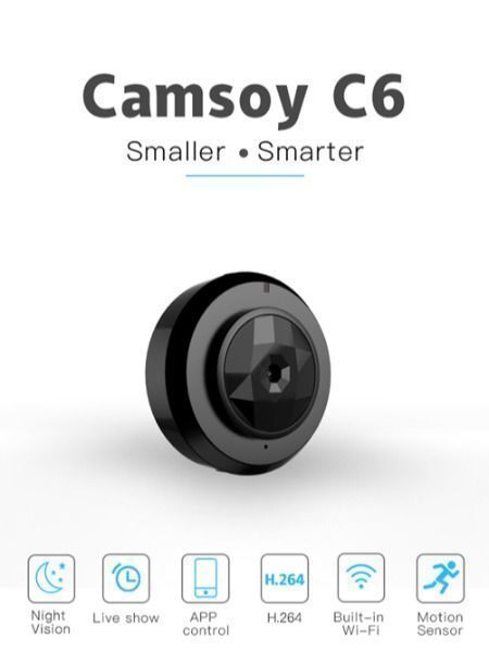 Fowl C6 Mini Camera Home Massage Wireless Video Security Surveillance ...