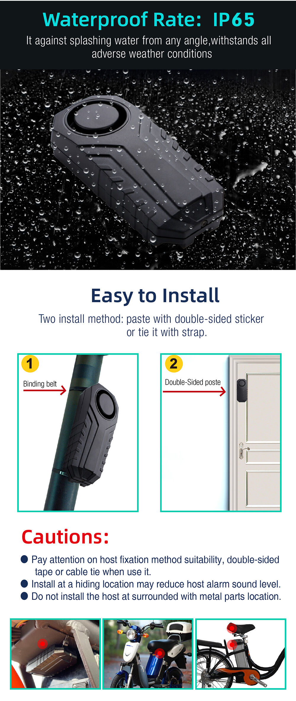 Buy Wholesale China Wireless Anti-theft Motorcycle Alarm Waterproof ...