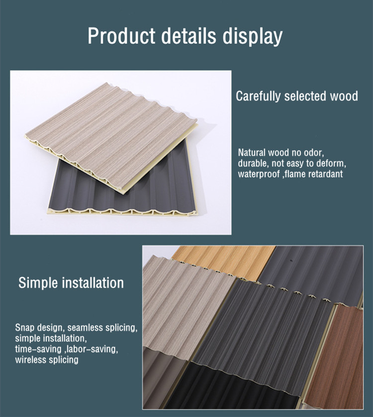 Buy Wholesale China Interior Modern Design 3d Wave Grille Wpc Wall ...