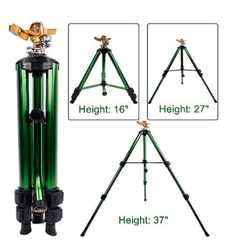 360 Degree Garden Coverage Irrigation Telescopic Impact Tripod Water ...