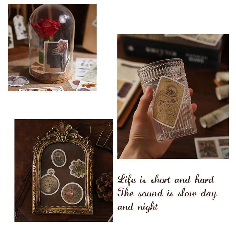 30sheets/pack Creative Retro Handbook Diary Decoration 8 Models Craft ...