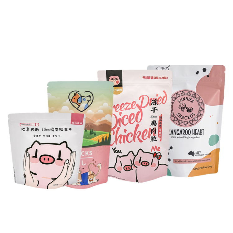 Low Moq Custom Stand Up Pouch With Zipper For Food Cookie Packaging Zip ...