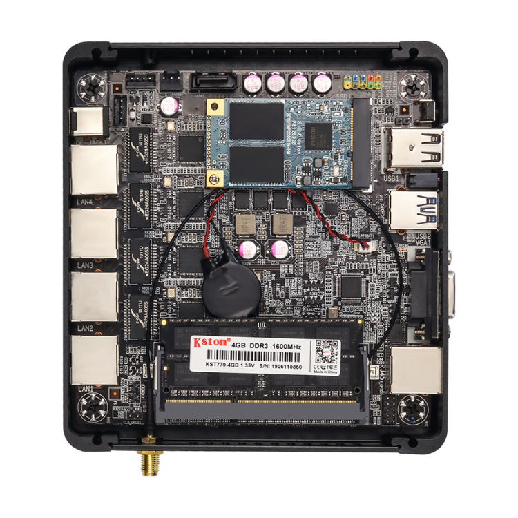 Pfsense Gateway Firewall Router Mini Pc Fanless Industrial Computer In ...