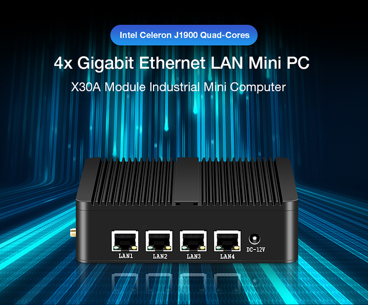 Pfsense Gateway Firewall Router Mini Pc Fanless Industrial Computer In ...