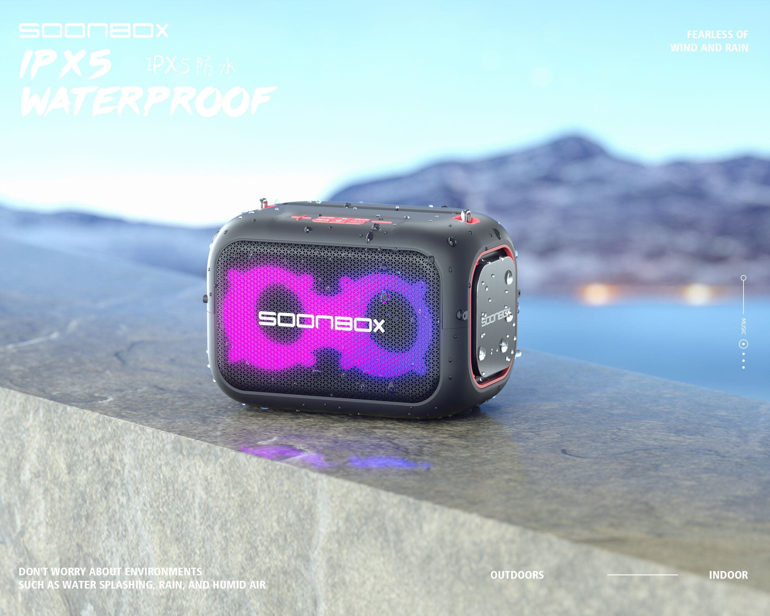 Buy Wholesale China Soonbox High Power 40w Party Speaker, Portable Karaoke Party Speakers Heavy ...