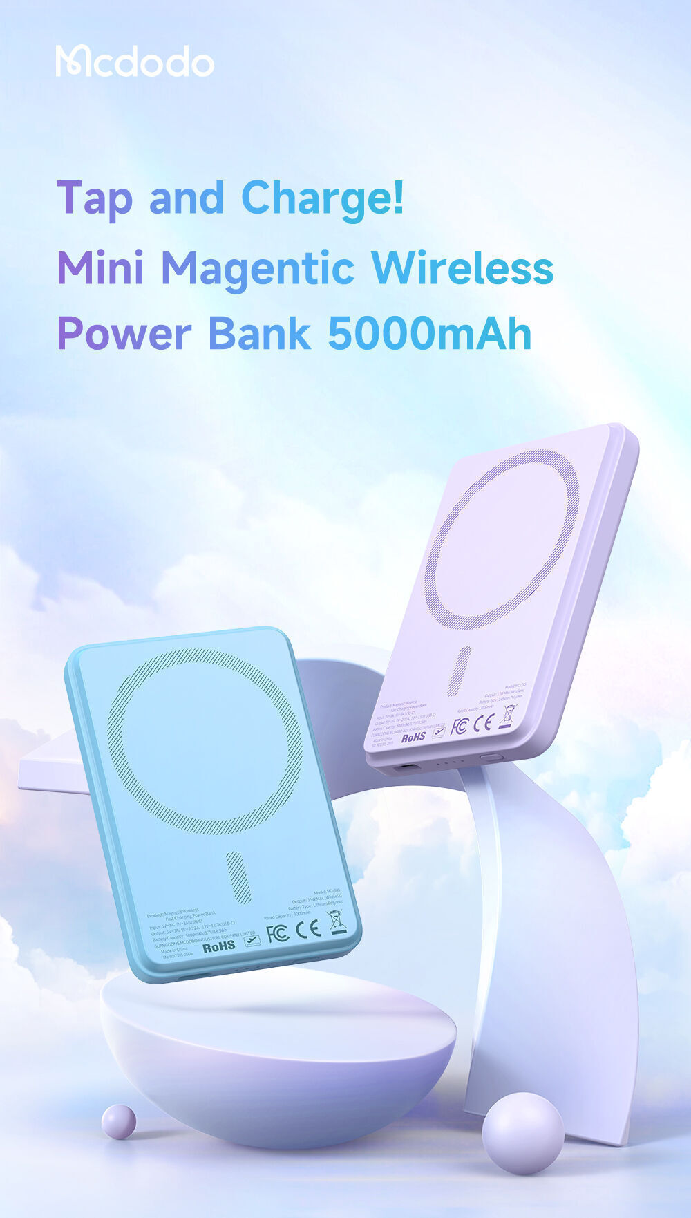 Buy Wholesale China Mcdodo Mini Portable Magnetic 5000 Mah Power Bank ...